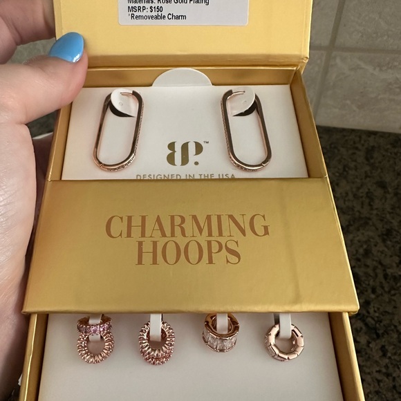 bp | Jewelry | Bomb Party Charming Hoops Er84753eccentric Sparkle ...